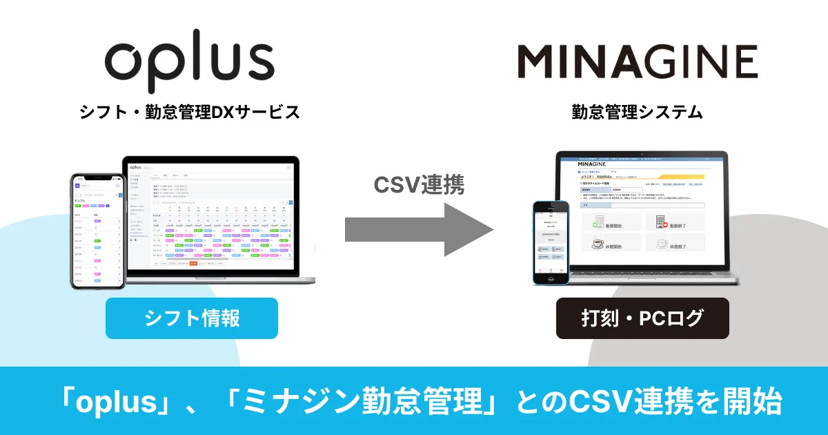 シフト管理DX「oplus」と勤怠管理「ミナジン」とのCSV連携で効率化を実現 - サードニュース
