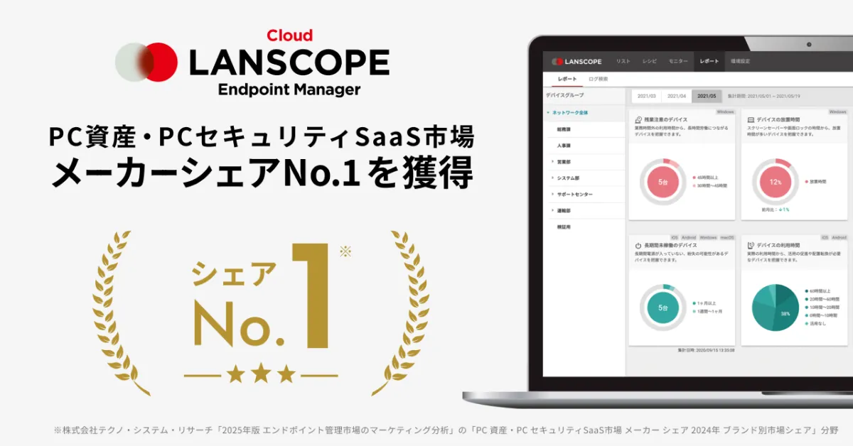 IT資産管理に革命をもたらす「LANSCOPE」クラウド版、シェア26%で業界トップに！ - サードニュース