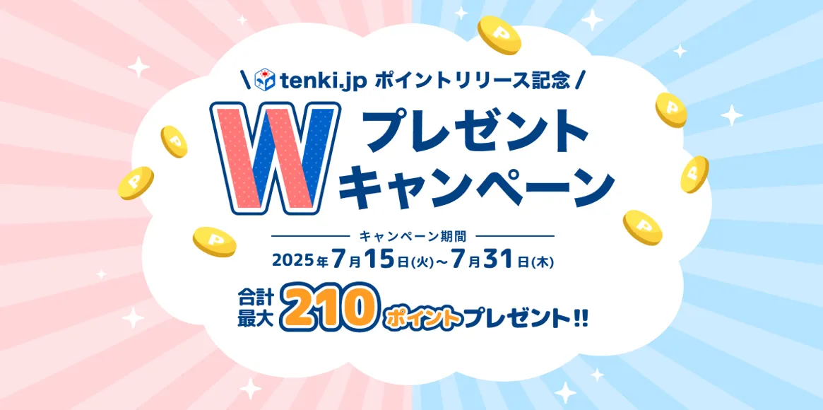 tenki.jpポイントリリース記念イベント開催、最大210円分のポイントをゲットするチャンス！ - サードニュース